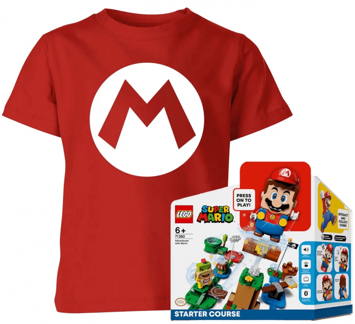 Set Lego Super Mario Starter Pack + T-Shirt Mario Enfant - JVDeal.fr