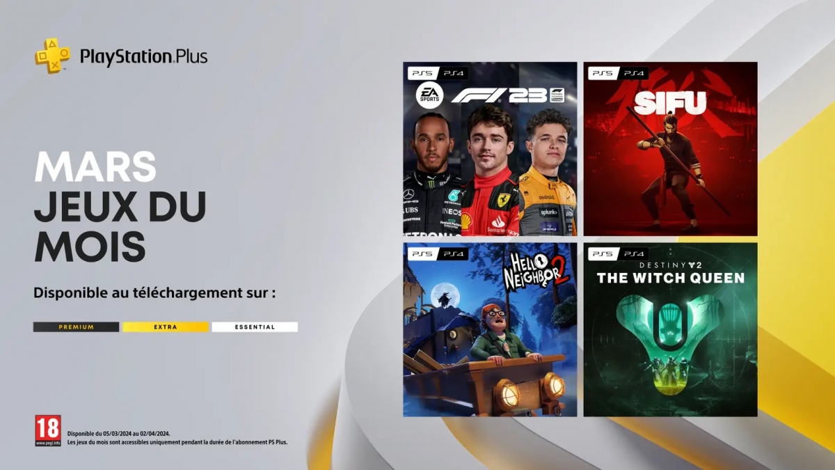 Playstation Plus : Les Jeux Offerts du Mois de Mars